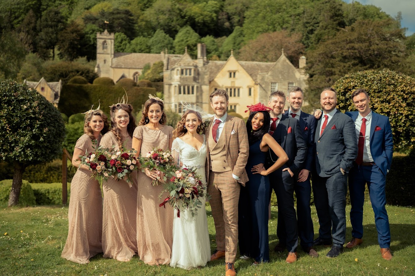 Burgundy and Blush! A May wedding at Owlpen Manor - The Lily Pad ...